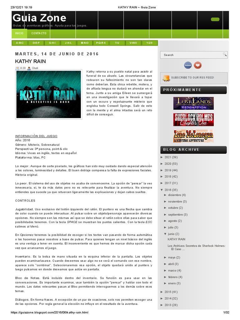 KATHY RAIN - Guia Zone | PDF