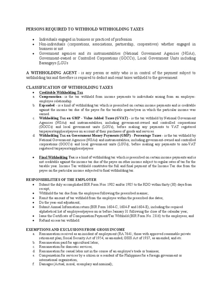 Withholding Taxes & Tax Tables | PDF | Taxes | Payments