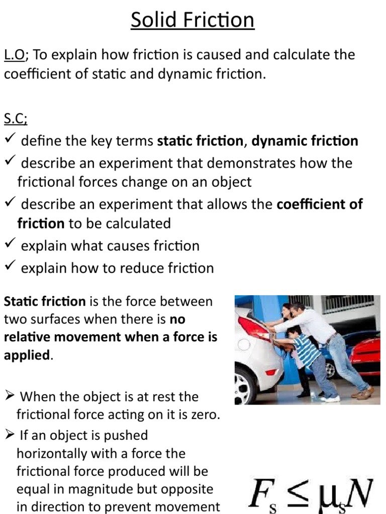 Solid Friction | PDF | Friction | Force
