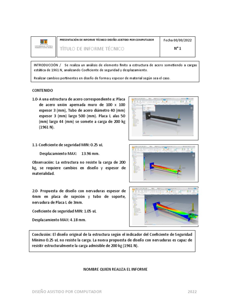 Ejemplo Formato de Informe Tecnico | PDF