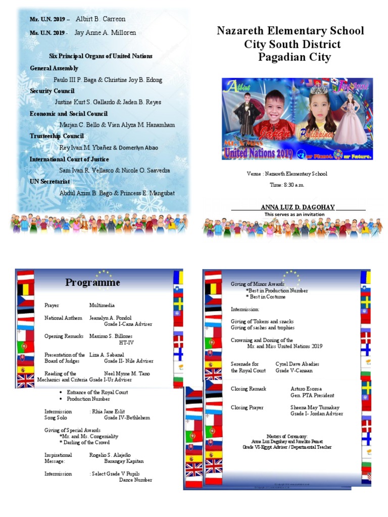 United Nations 2019 Program | PDF | Federalism | International Relations