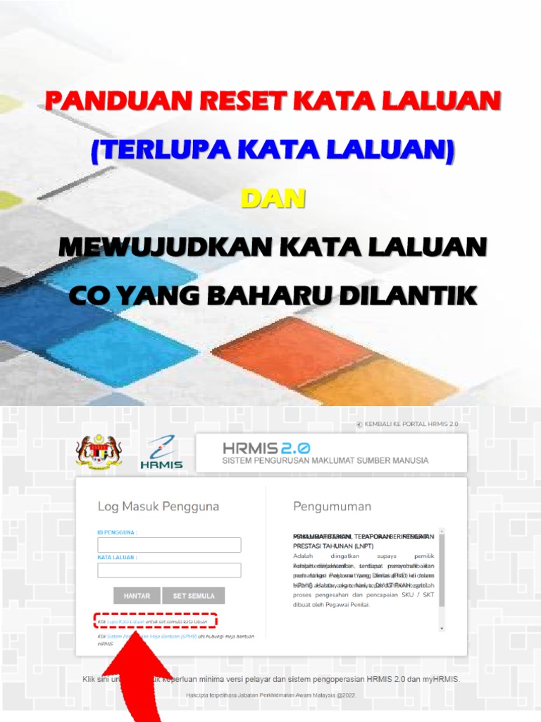 Panduan Reset Kata Laluan (Lupa Kata Laluan & Co Baharu) | PDF