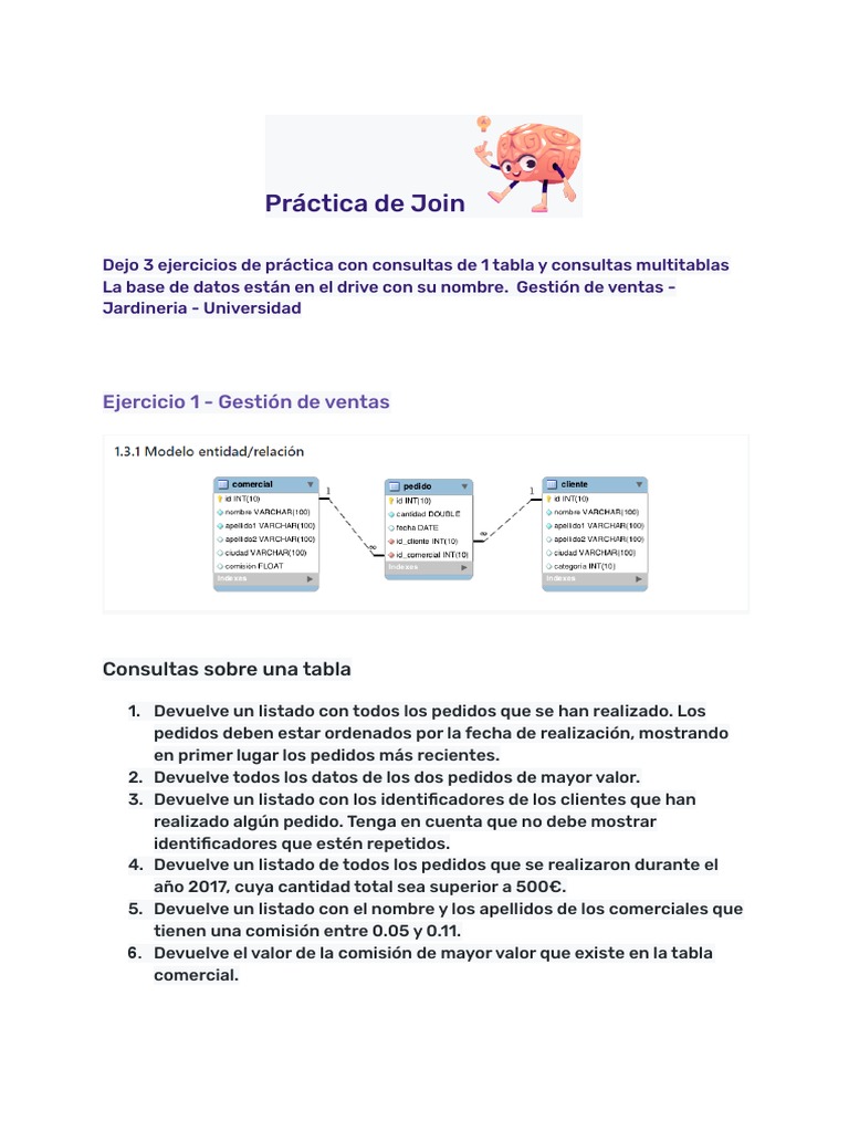 Práctica de Join | PDF | Gestión de datos | Bases de datos