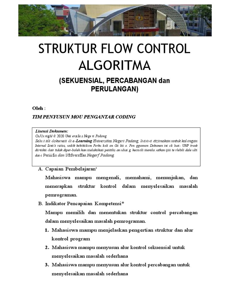 Modul 4 - Struktur Flow Control Algoritma | PDF
