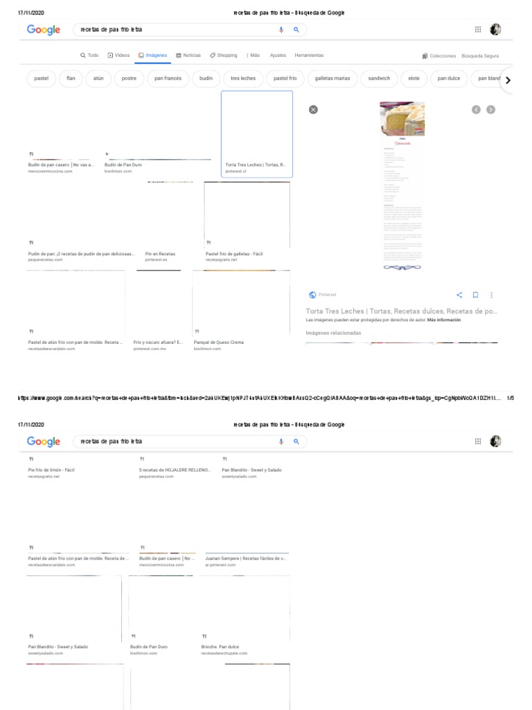 Recetas de Pan Frio Letra - Búsqueda de Google | PDF | Pasteles | Panes