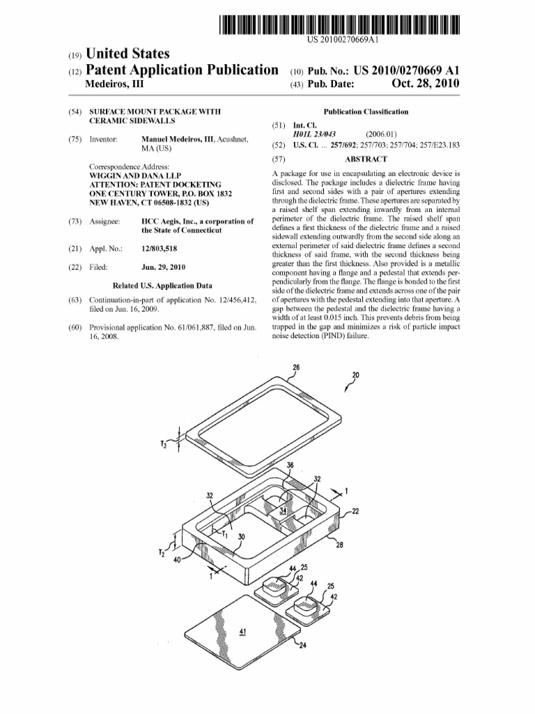 Surface Mount Package with Ceramic Sidewalls and Floating Metallic Components for Improved ...