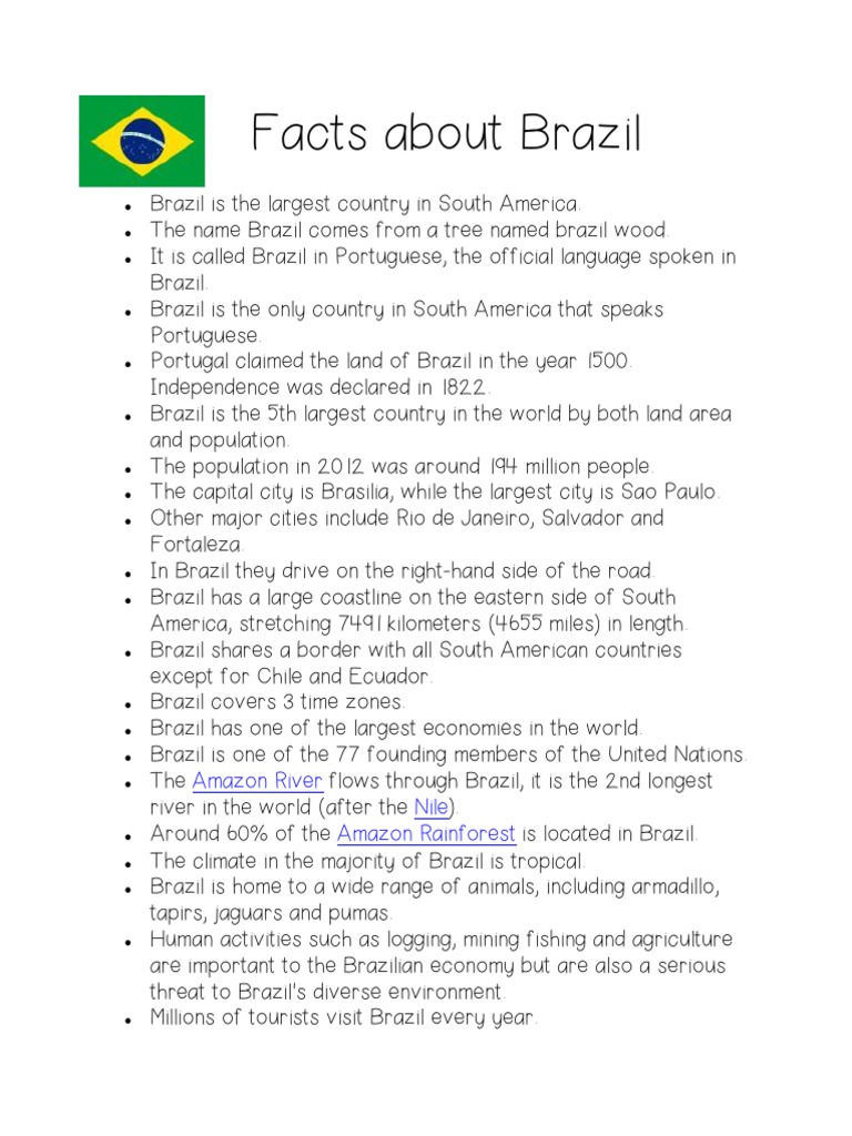 Facts About Brazil | PDF