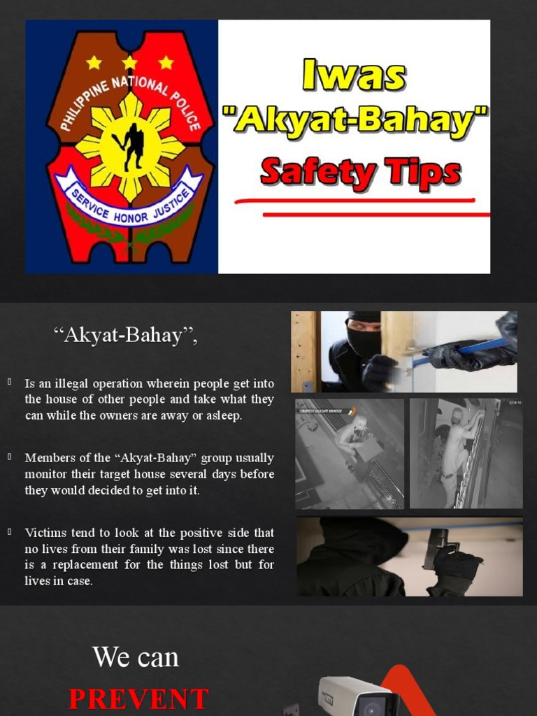 Akyat-Bahay Safety Tips | PDF