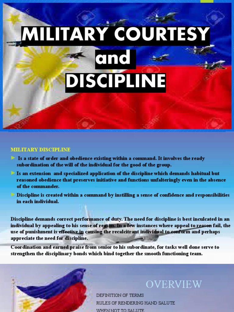 Military Courtesy and Discipline Guide | PDF | Flag