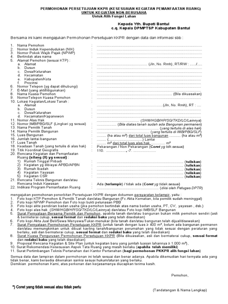 Formulir KPPR | PDF | Hukum | Teknologi & Rekayasa
