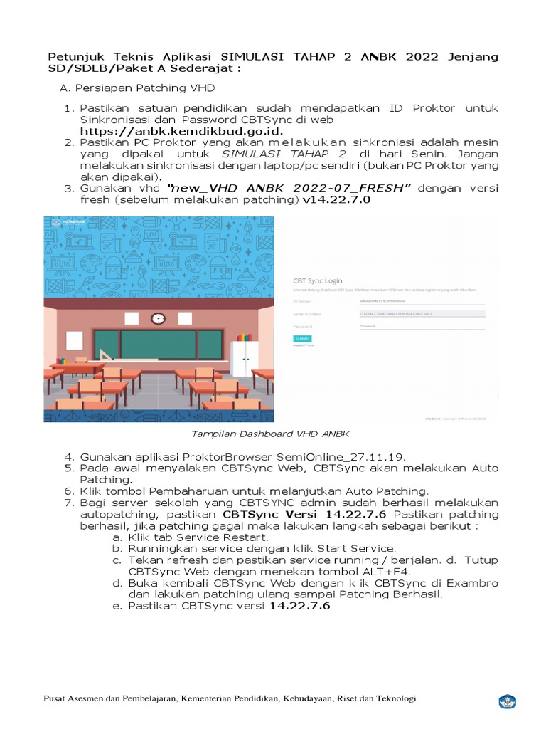 Petunjuk Sinkronisasi Simulasi ANBK 2022 | PDF | Bisnis