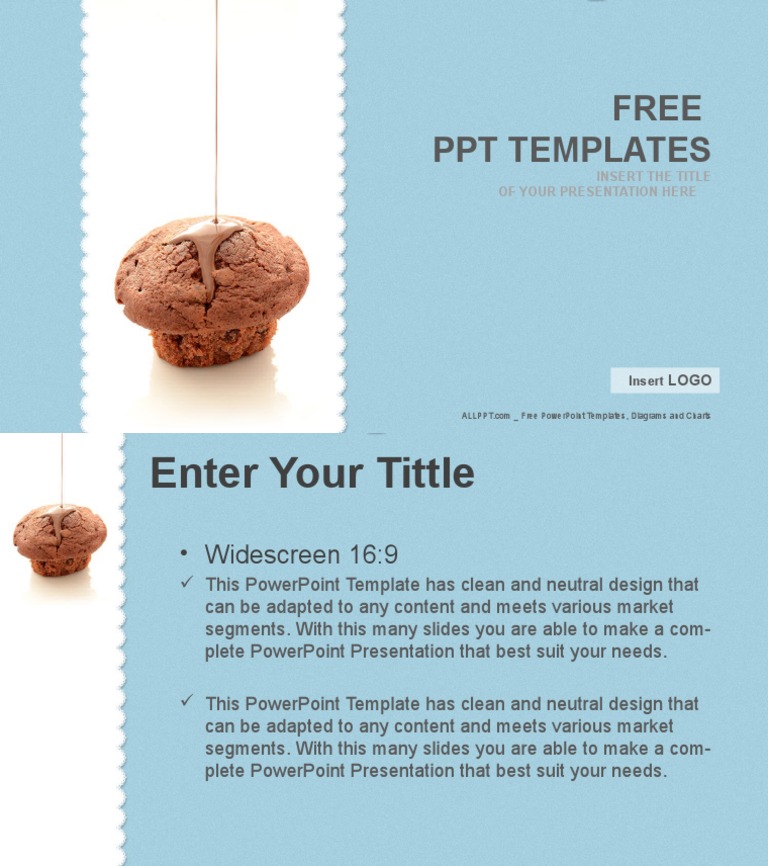 Cake Food PPT Templates Widescreen | PDF