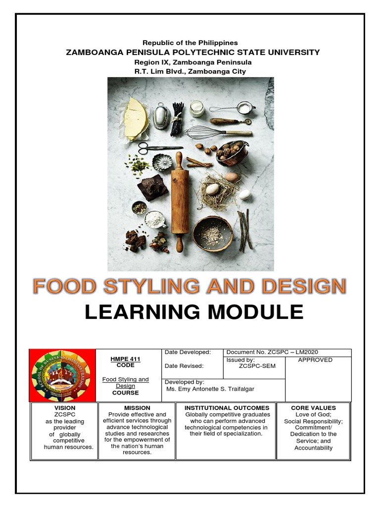 Food Styling and Design Module 1 | PDF | Camera Lens | Adobe Photoshop