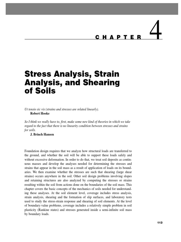 Soil Stress and Strain Analysis | PDF | Stress (Mechanics) | Stress–Strain Analysis