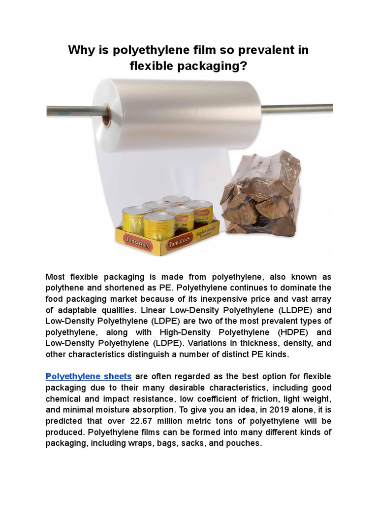 Why Polyethylene Film Used Extensively in Flexible Packaging | PDF | Polyethylene | Polymers