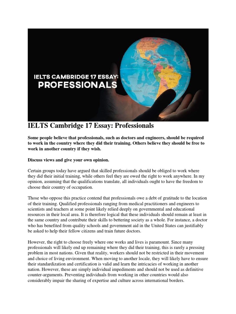 IELTS Cambridge 17 PDF Professionals | PDF | Logic | Physician