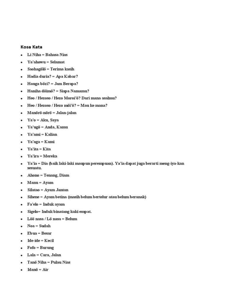 Kosa Kata | PDF