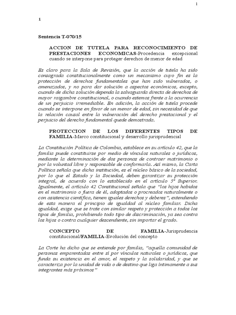 Protección constitucional de los derechos de los hijos en diferentes ...