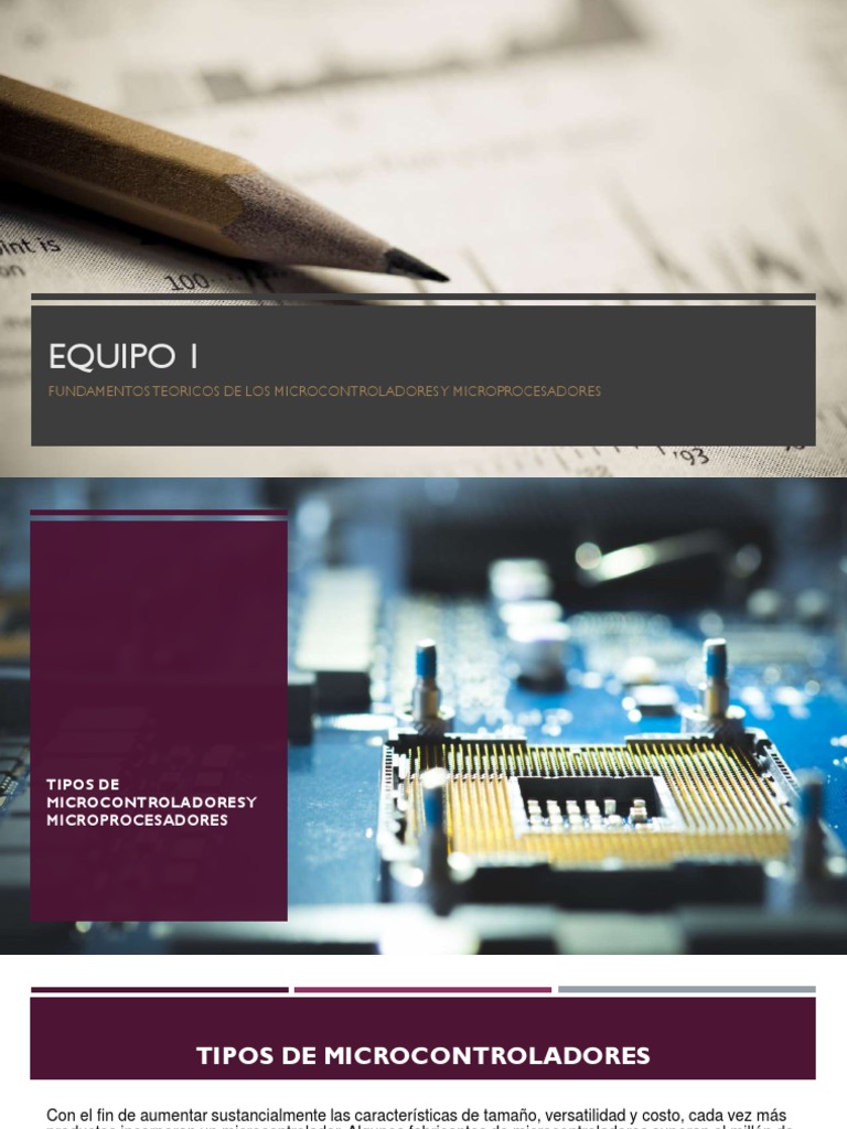 Clase - Tema 1 - Tipos de Microprocesadores y Microcontroladores | PDF ...