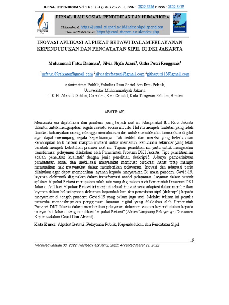 19-32 Inovasi Aplikasi Alpukat Betawi Dalam Pelayanan Kependudukan Dan ...