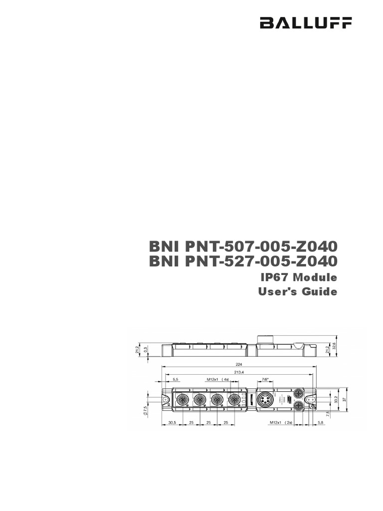 Balluff | PDF | Input/Output | Electronics