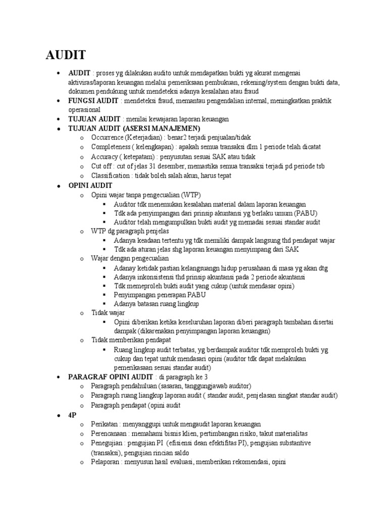 Proses dan Tujuan Audit Keuangan | PDF