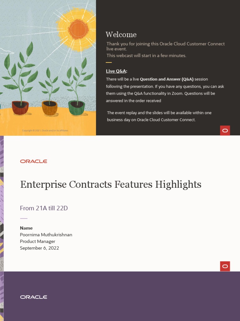 SCM - Enterprise Contracts Product Highlights | PDF | Oracle ...