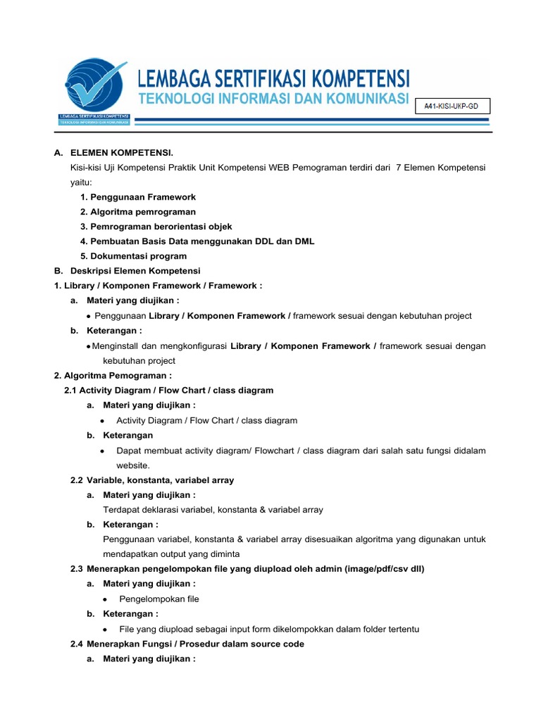 Kisi-Kisi Web Programming | PDF