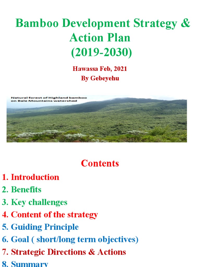 Ethiopia Bamboo Development Strategy & Action Plan ( | Download Free ...