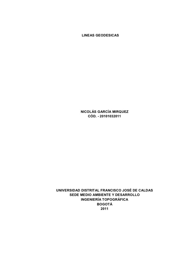 Líneas Geodésicas | PDF