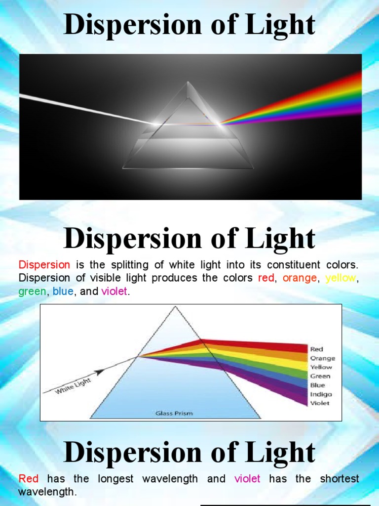 Dispersion of Light | PDF | Diffraction | Light