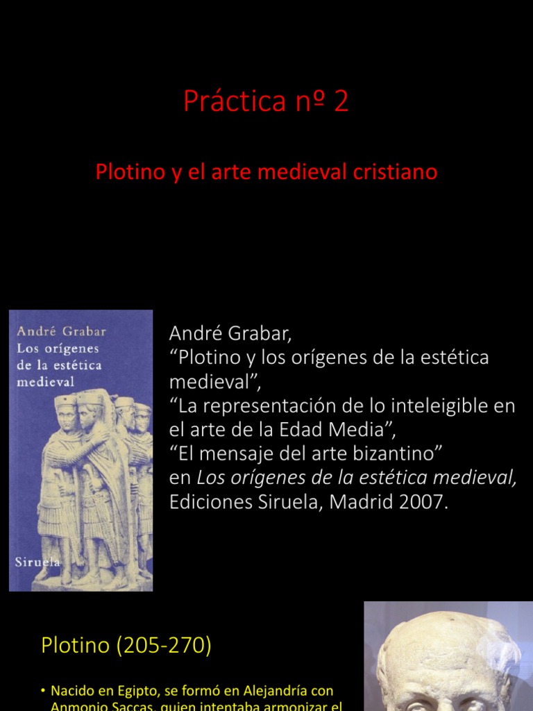 Practica 2 Plotino y El Arte Medieval Cristiano | PDF
