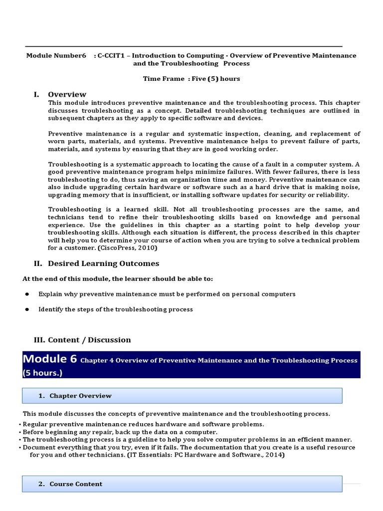 CCIT1 Module 6 Introduction To Computing | PDF