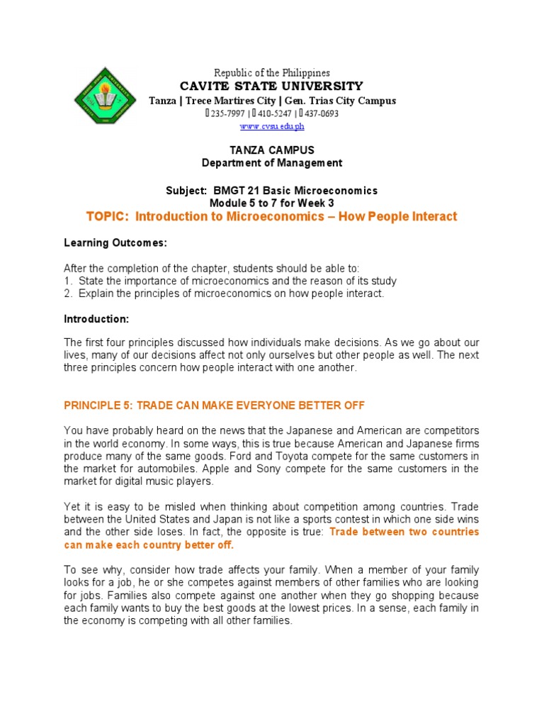 CHAPTER II - Intro To Microecon | PDF | Economics | Market (Economics)