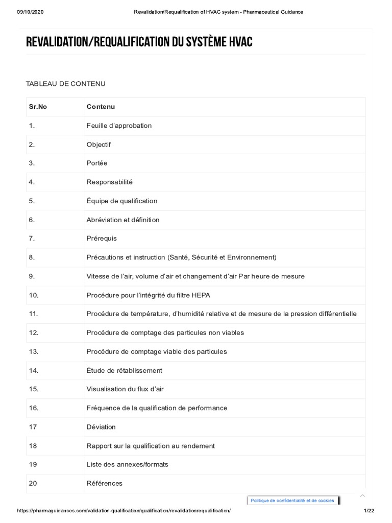 Revalidation - Requalification of HVAC System - Pharmaceutical Guidance | PDF