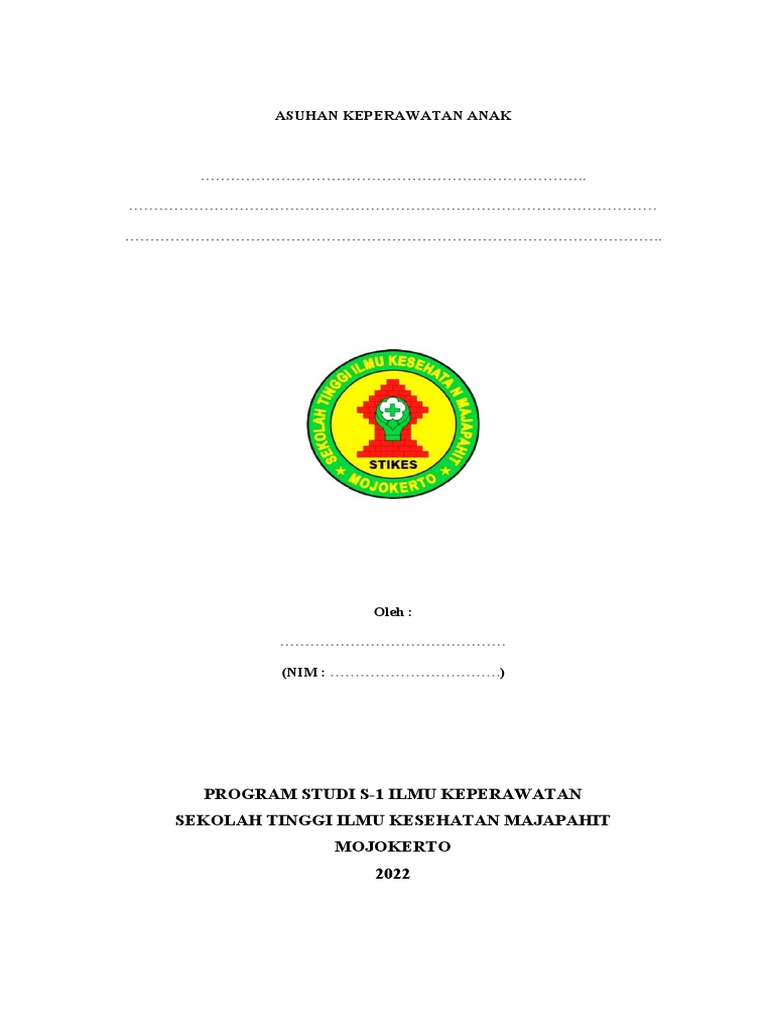 FORMAT ASKEP Anak 2022 | PDF