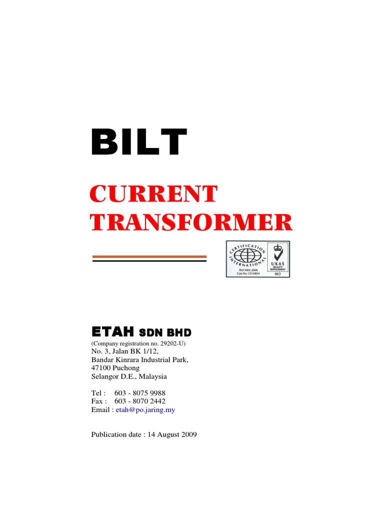ETAH Current Transformer | PDF