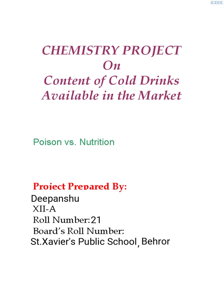Chemistry Project | PDF | Sucrose | Carbohydrates