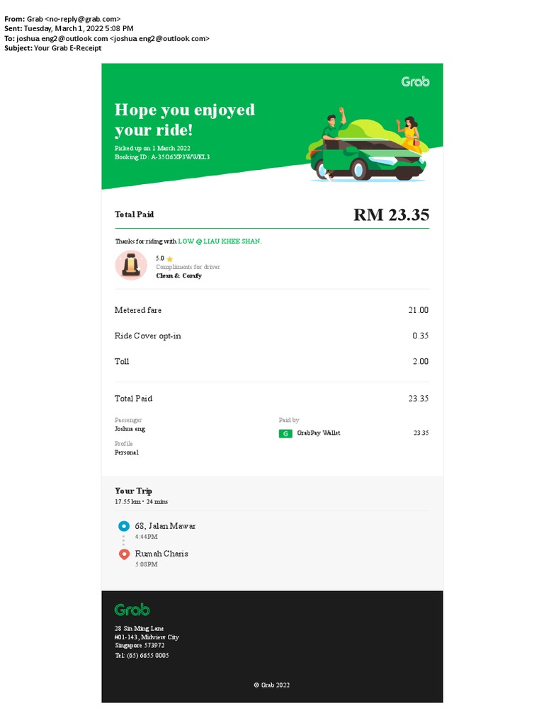 1march2022 Grab E-Receipt | PDF