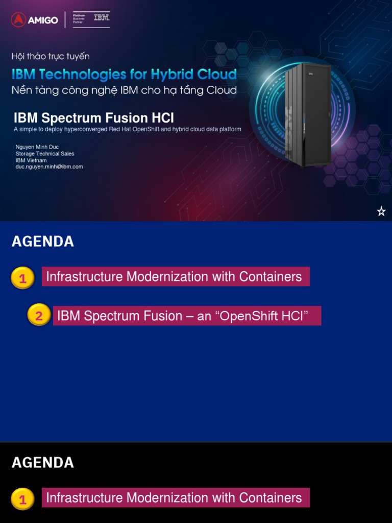 IBM-Amigo Spectrum Fusion HCI Presso 2021nov17 Final | PDF | Cloud ...