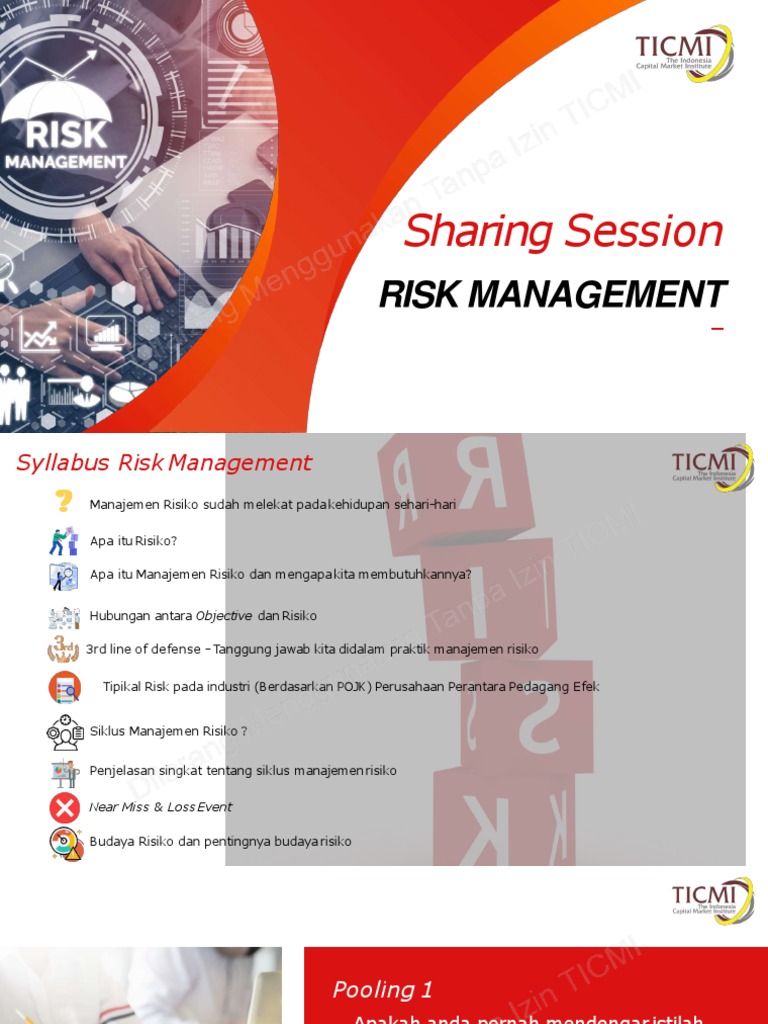 Materi Presentasi WPPE Sharing Session - Risk Management | PDF