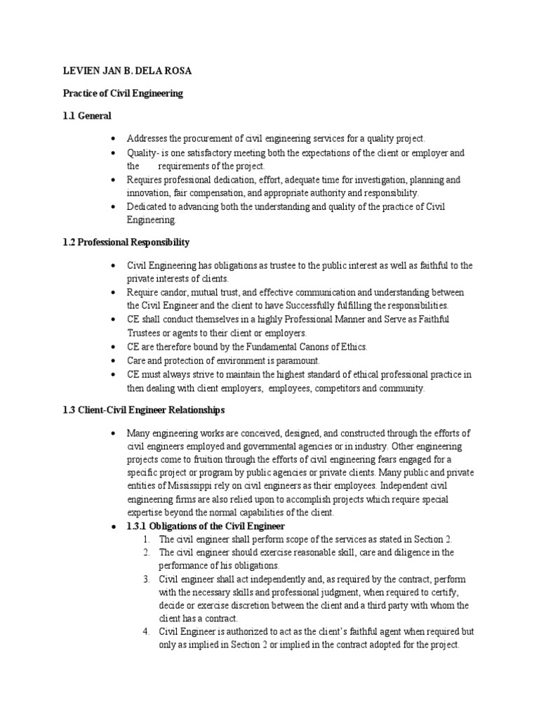 Practice of Civil Engineering Reviewer | PDF | Legal Liability | Real ...