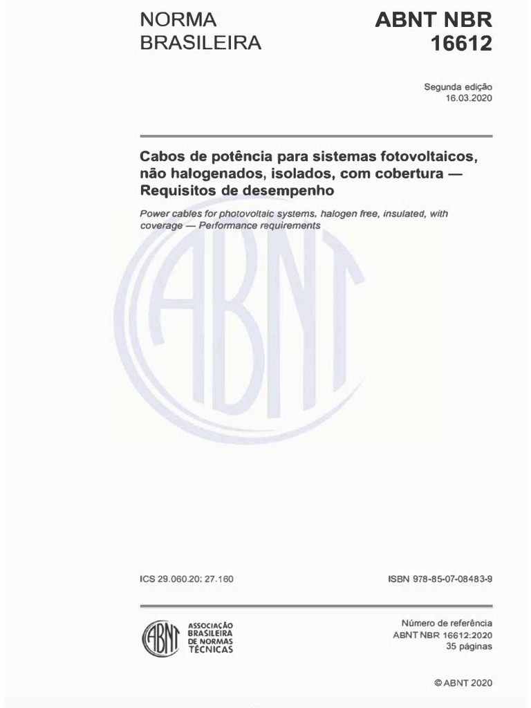 ABNT NBR 16612-2020 - Portuguese Original | PDF | Quantidades físicas ...