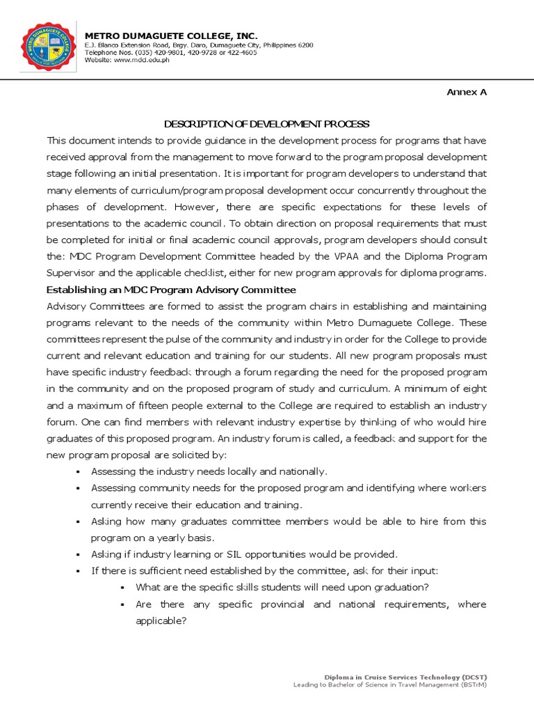 Description of The Development Process | PDF | Curriculum | Learning