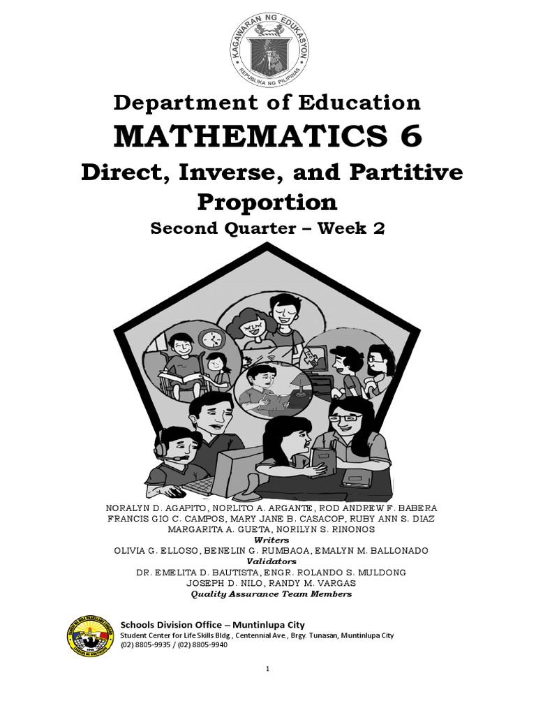 Math 6 Q2 W2 | PDF | Speed | Ratio