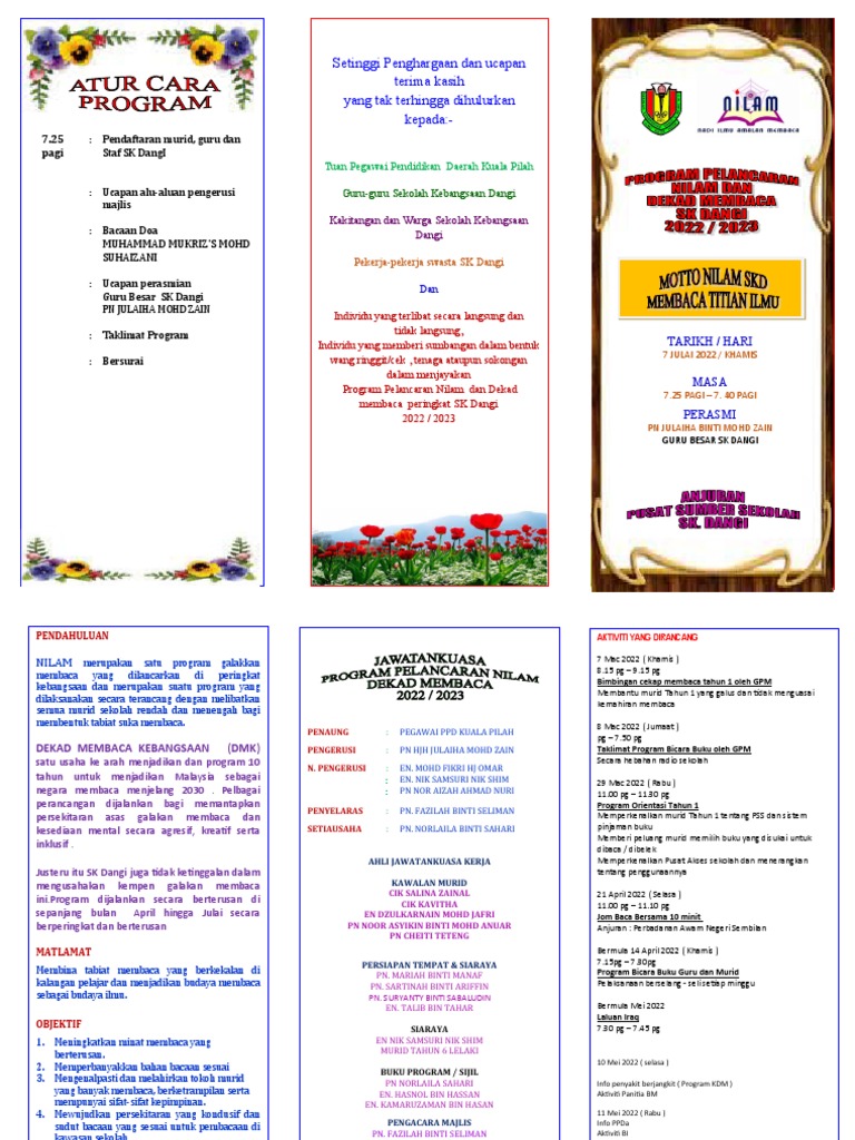 Pamplet PELANCARAN NILAM 2022 | PDF