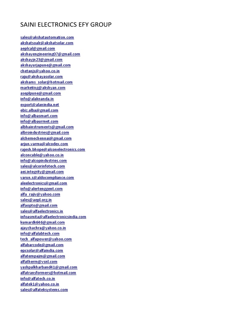 3 Saini Electronics Efy Group | PDF