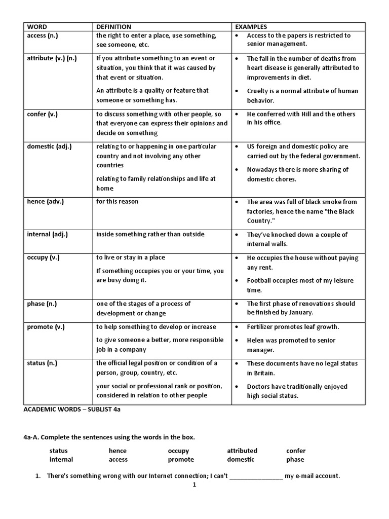 Academic Vocabulary Practice | PDF | Hypothesis | Stress (Linguistics)