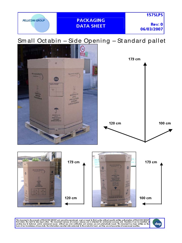 Plan de Palettisation - Octabin Capsules - Pelliconi | PDF | Packaging ...