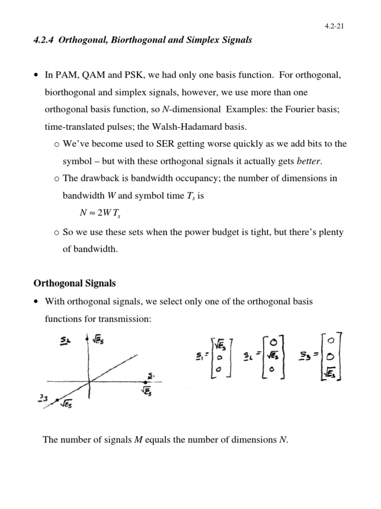 Orthogonal and Biorthogonal Signal Analysis | PDF | Orthogonal ...